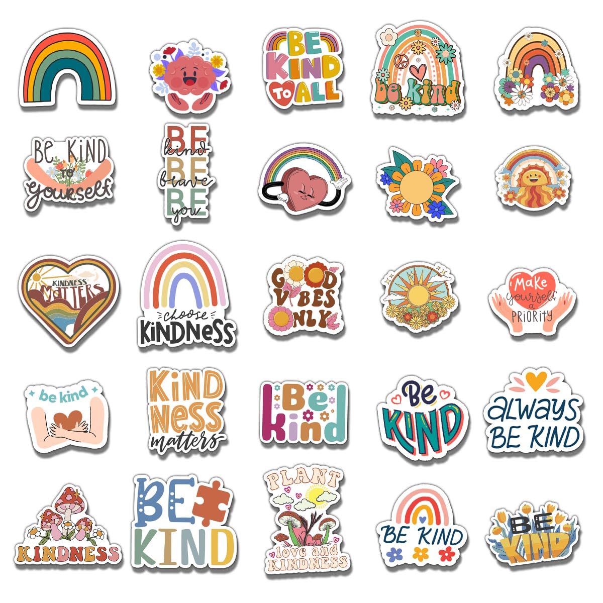 Snapklik.com : 50 Pack Pcs Be Kind Stickers For Water Bottles ...