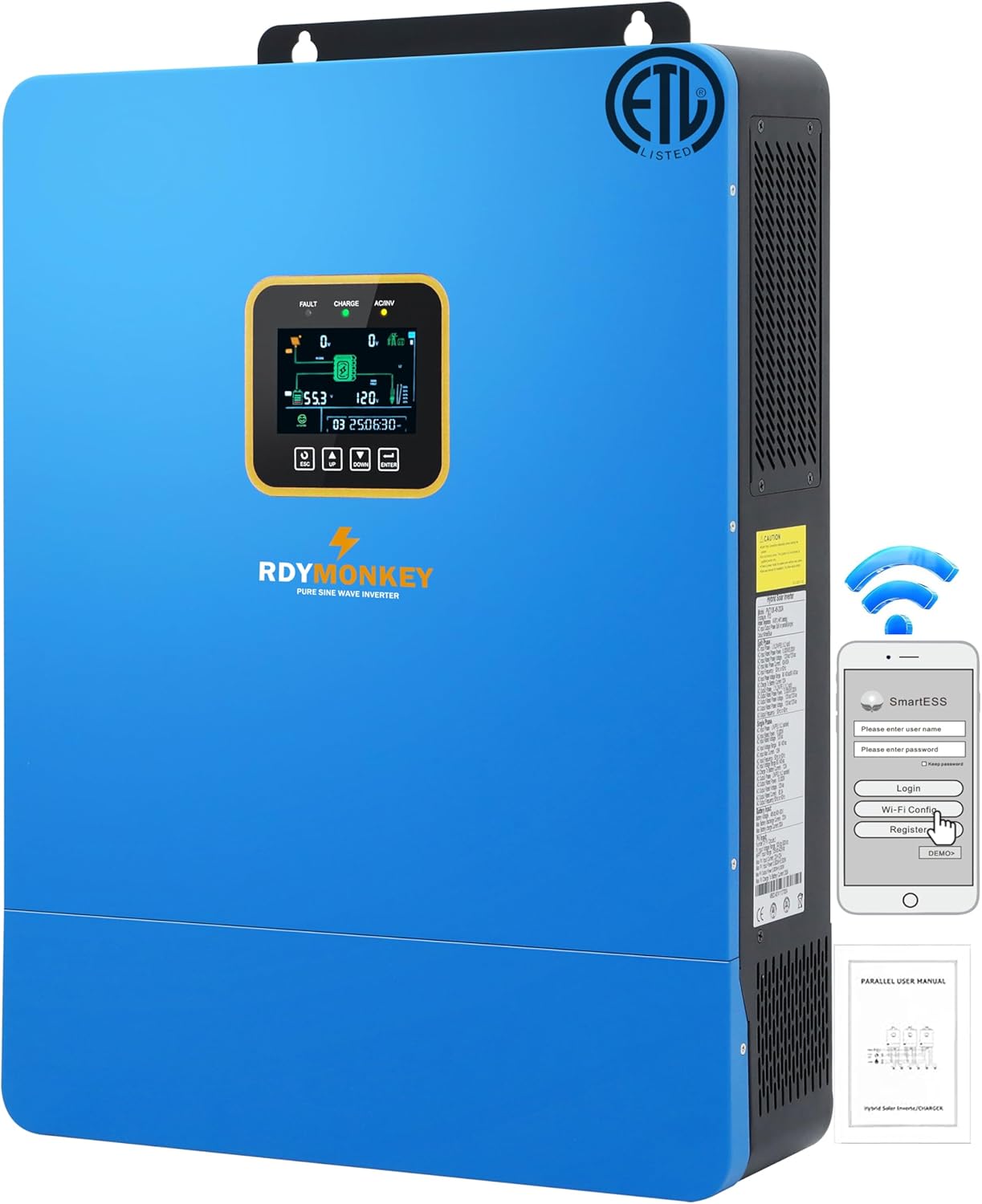 Amazon.com: ZLPOWER 48V Hybrid Solar Inverter 10KW with Dual MPPT 99.9% ...