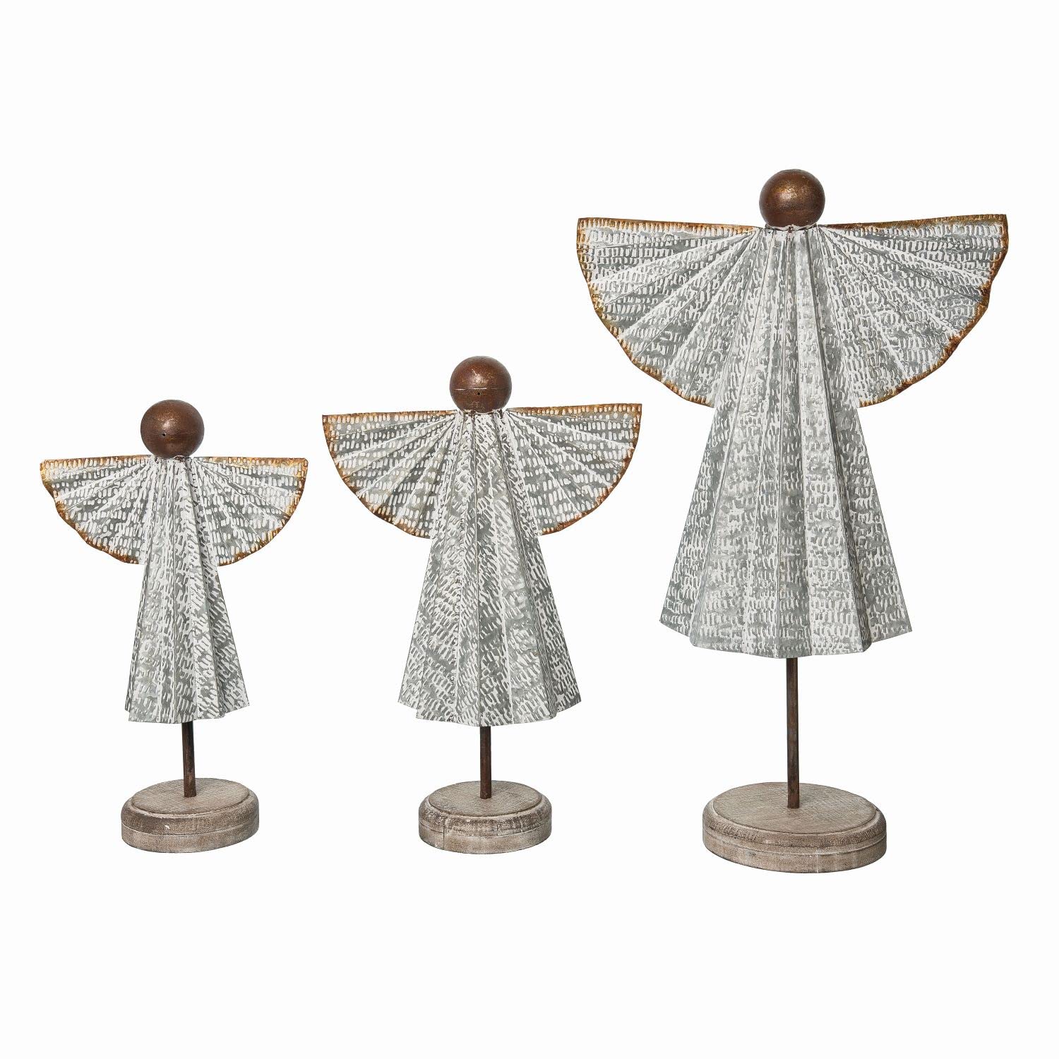 Amazon.com: Transpac Metal Texture Angel Decor, Set of 3 : Home & Kitchen