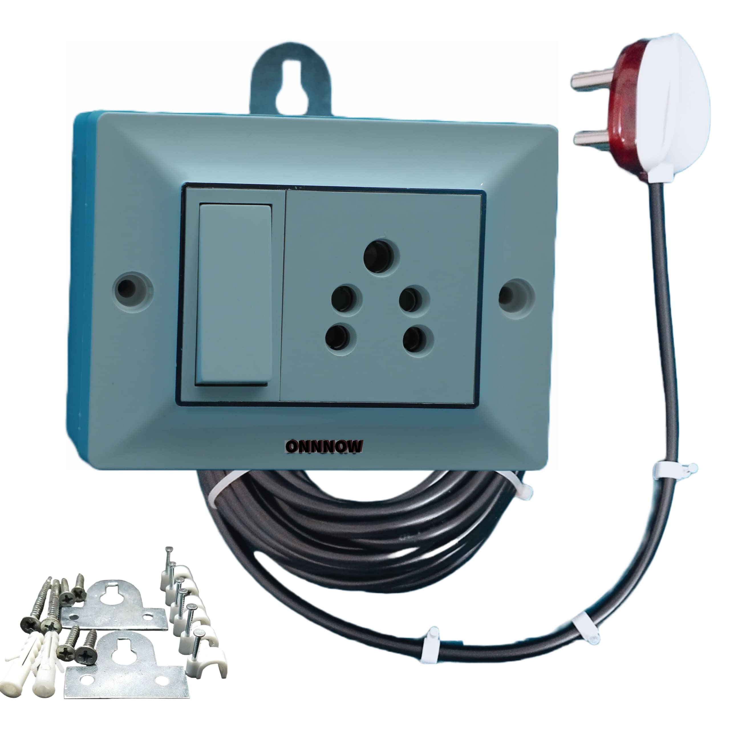 Buy Electric Extension Board with Wall Fixing Clamps,Single Switch ...