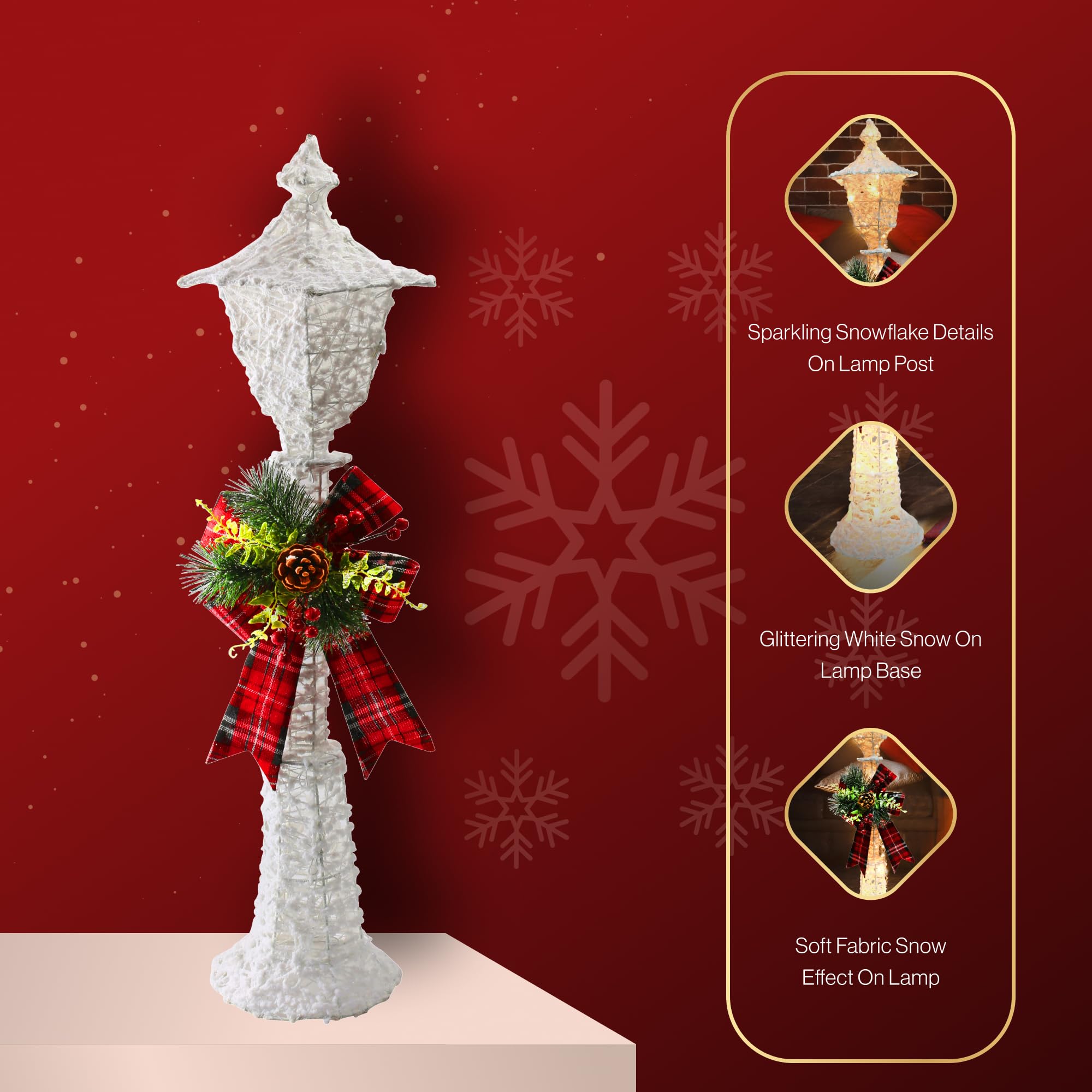White For Christmas Lighted Lamp Post Lemax Old English Lamp Post