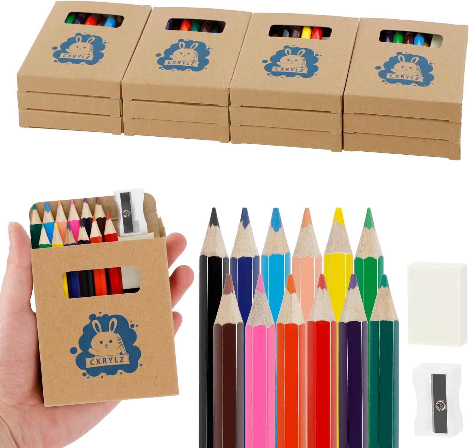 Amazon.com: CXRYLZ Mini Drawing Colored Pencils Bulk, Small Cute 12 ...