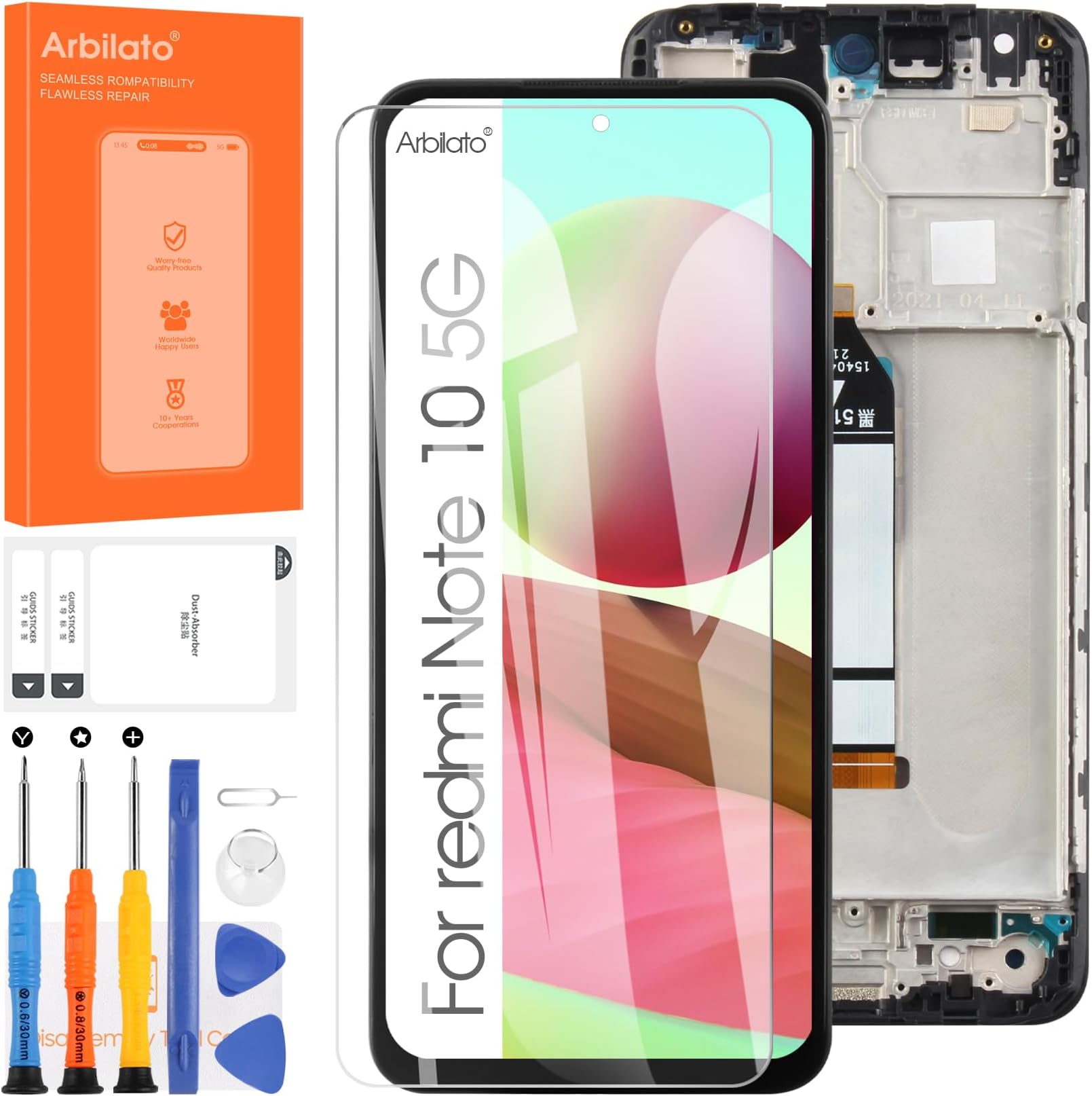 Amazon.com: Screen for Xiaomi Redmi Note 10 Screen Replacement for ...