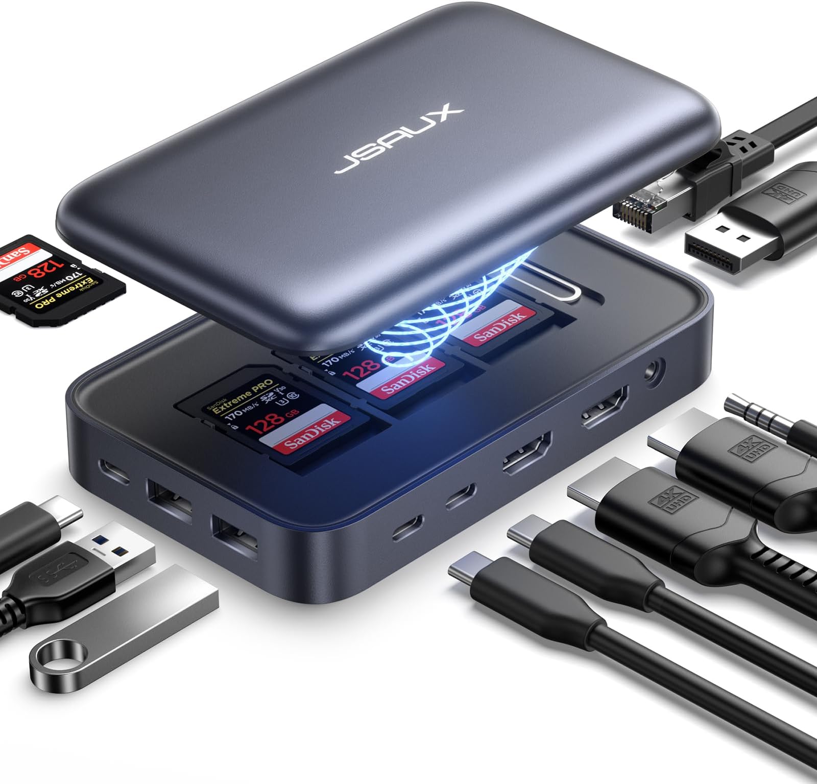 Amazon.com: JSAUX Docking Station, 12 in 1 USB-C Docking Station 3 ...