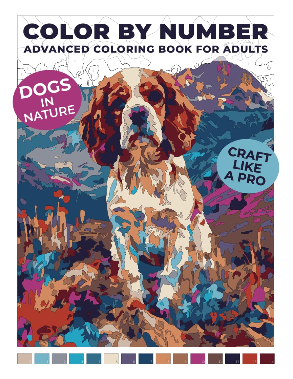Amazon.com: Color by Number: Dogs in Nature: Advanced Coloring Book for ...