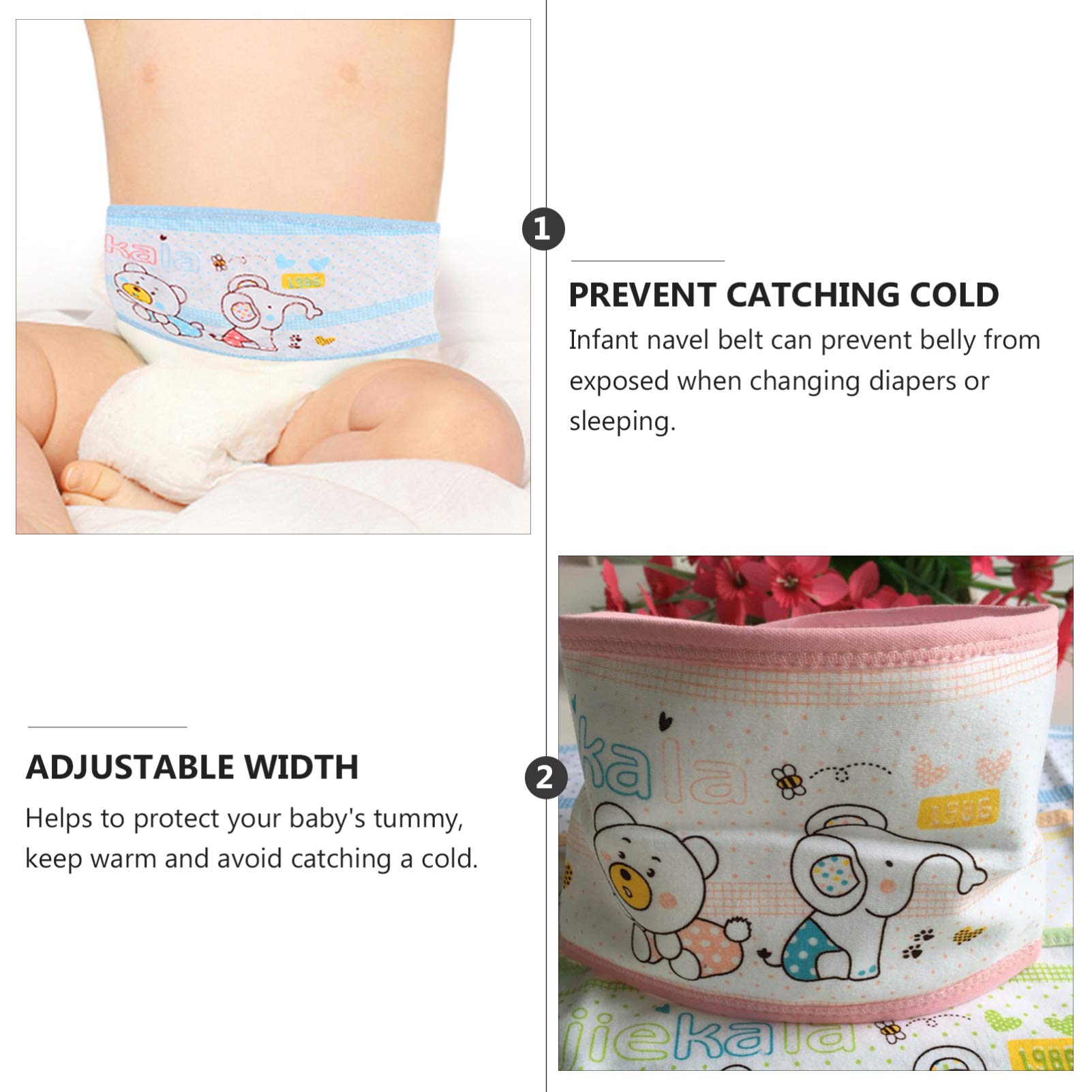 Snapklik.com : Baby Belly Button Band 4 Pcs Infant Belly Bands ...