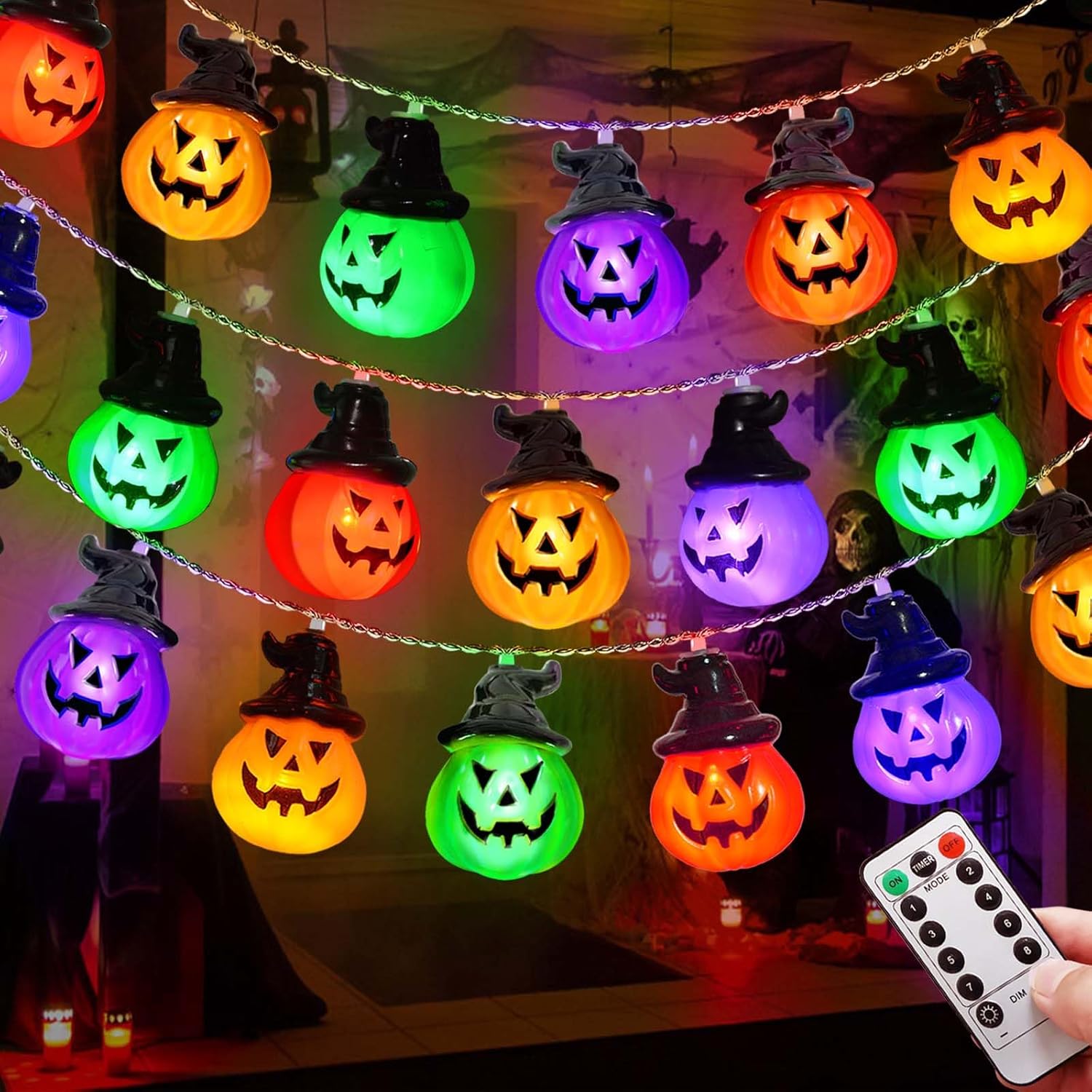 Homeleo 2024 Unique Halloween Decorations Indoor, 5M 30 LED Battery ...