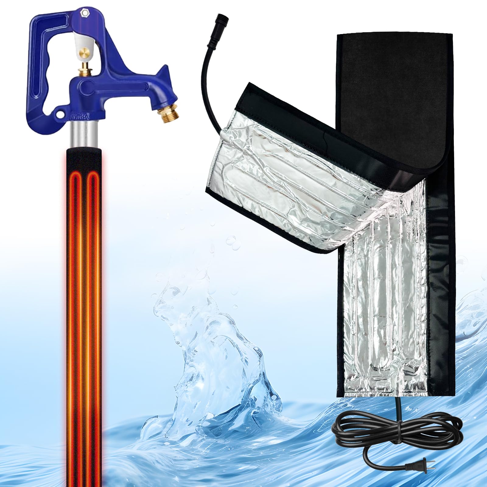 3 Ft YeloDeer 110V~120V Stickable Waterproof Pipe Heat Tape Blanket ...