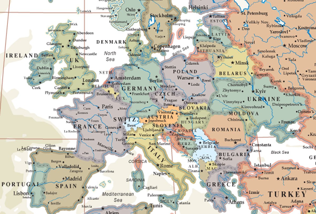 Snapklik.com : World Executive Wall Map Poster Mural