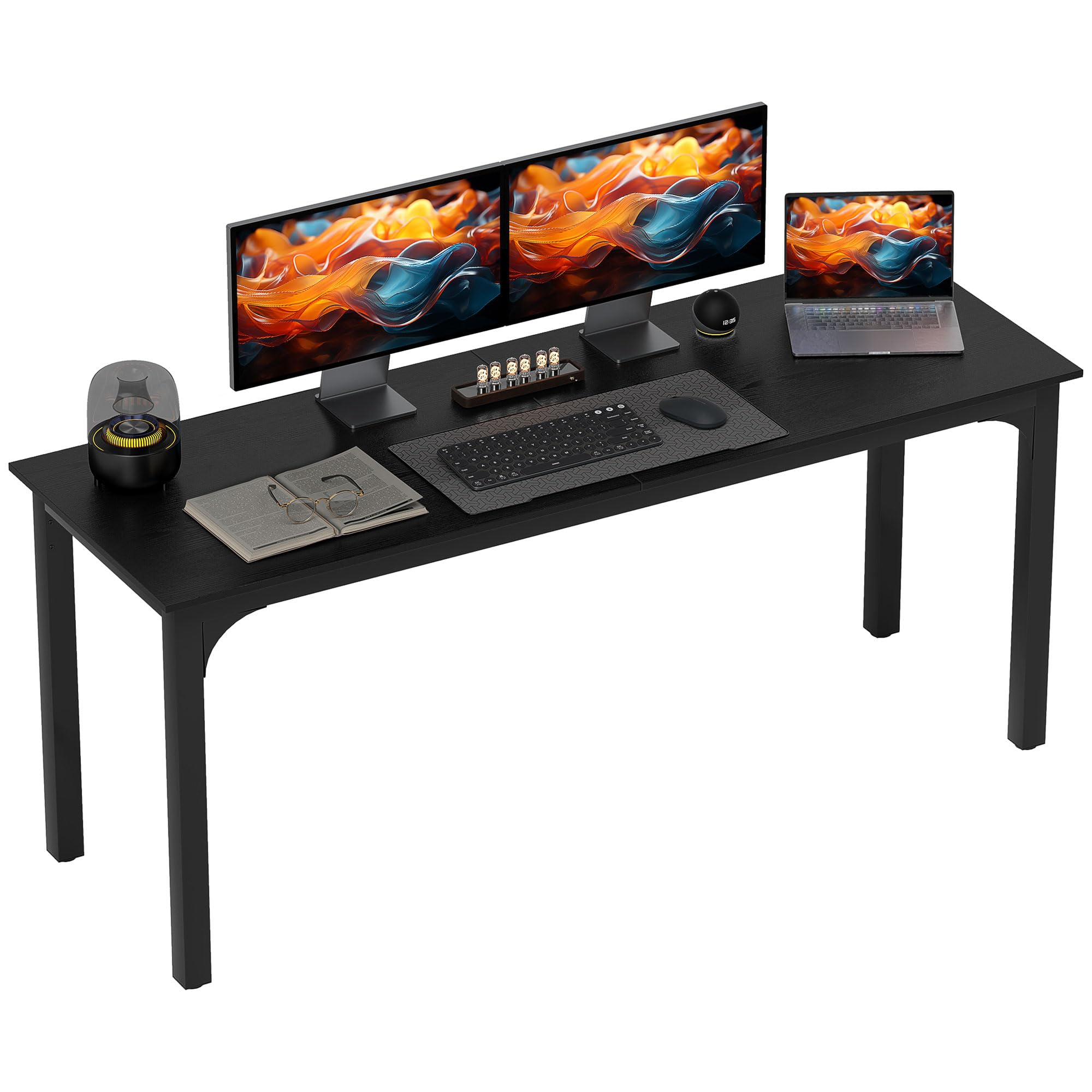 HOMCOM Modern Simple Large Computer Desk, 70.9" Long Home Office Desk ...