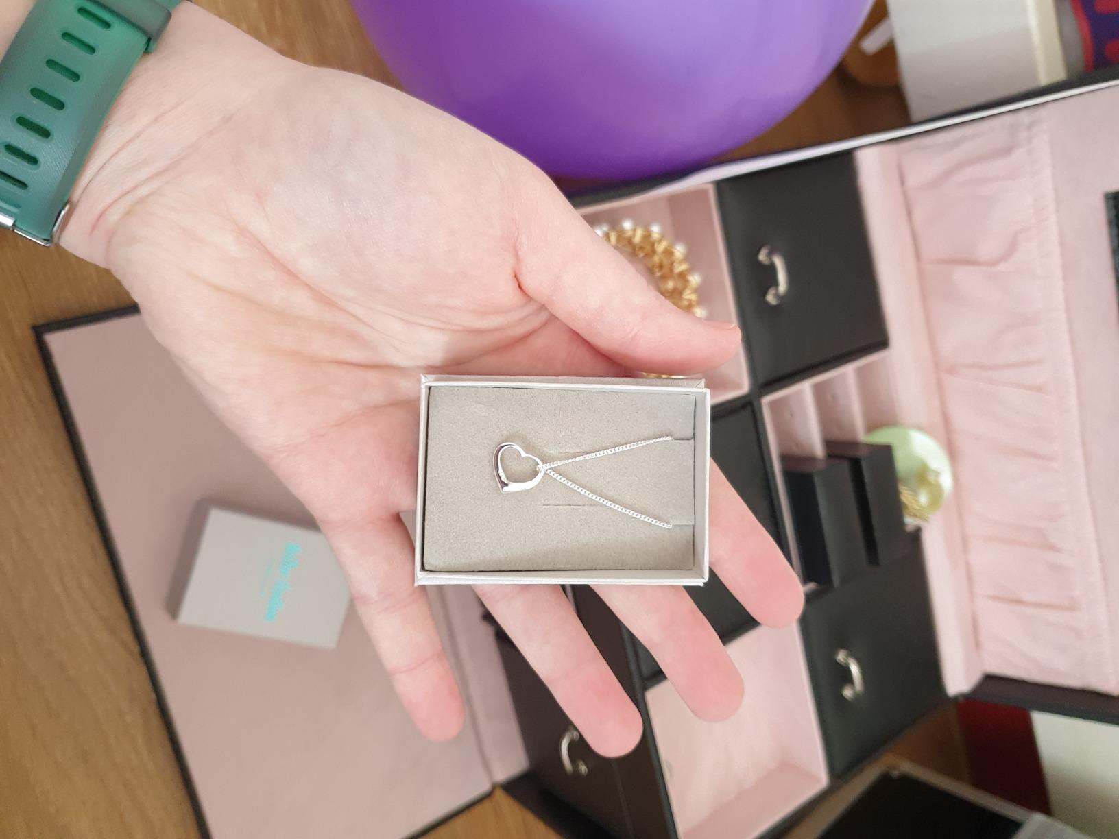 Heather Needham Childrens Sterling Silver Floating Heart Necklace on 15 ...