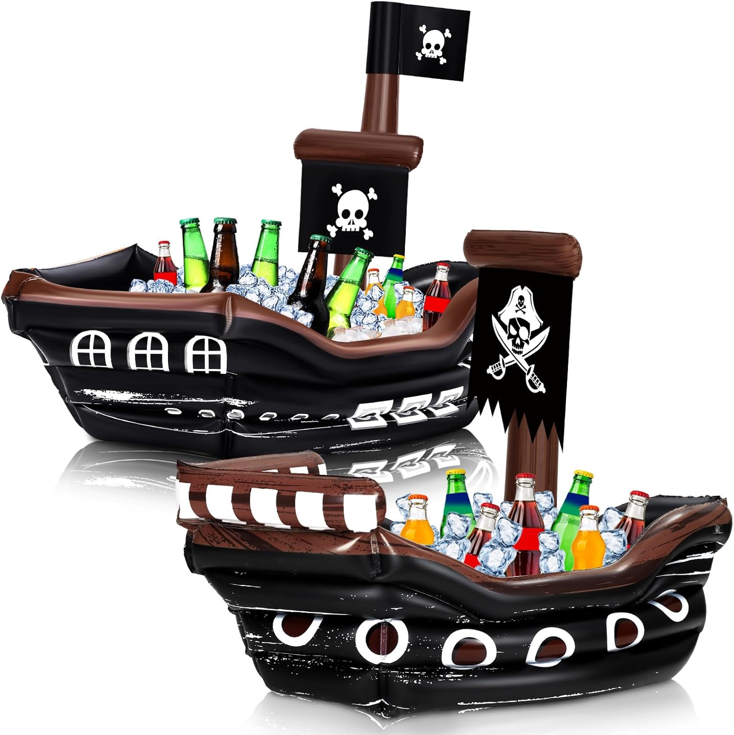 Amazon.com: Zhanmai 2 Pcs Inflatable Pirate Ship Drink Cooler Bucket ...