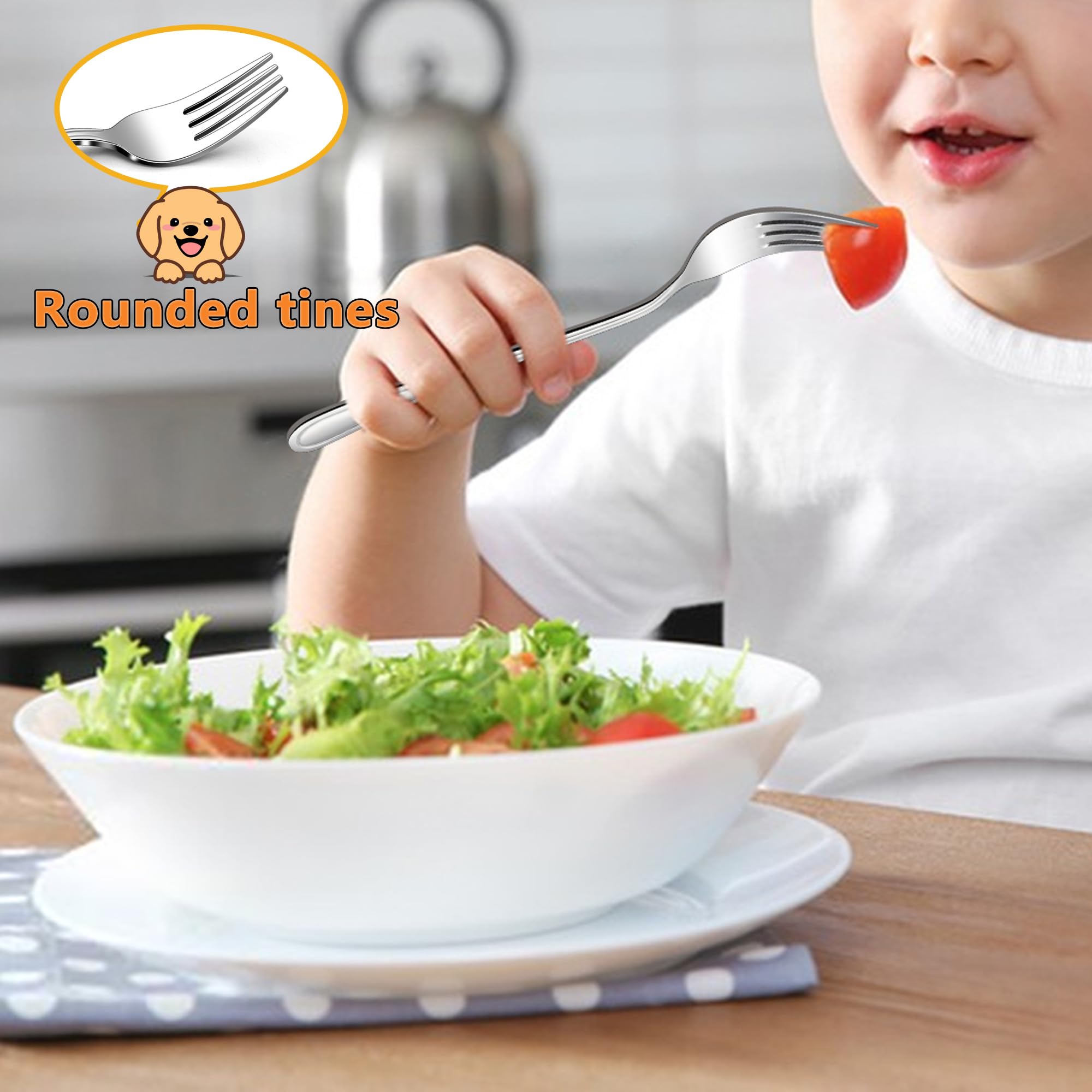 Snapklik.com : 8-Piece Toddler Utensils Set, Stainless Steel Kids ...