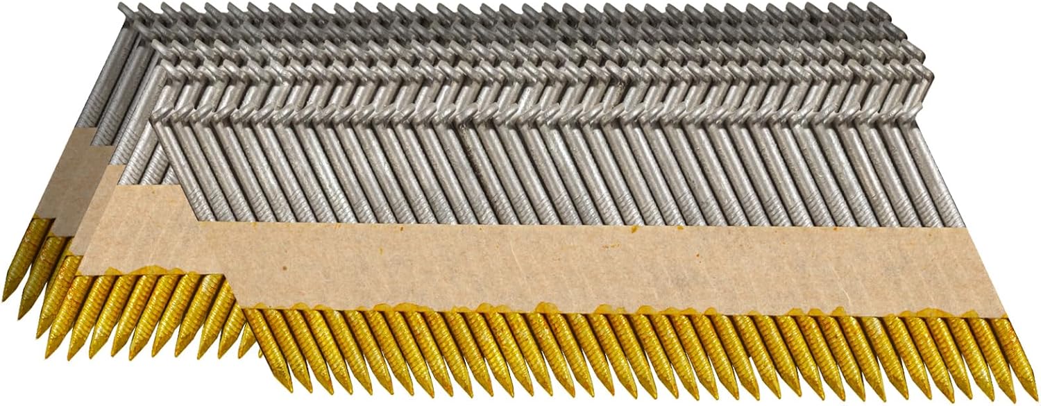 SITLDY 30-34 Degree Framing Nails 2"X.113" Ring Shank 1000 Count, D ...