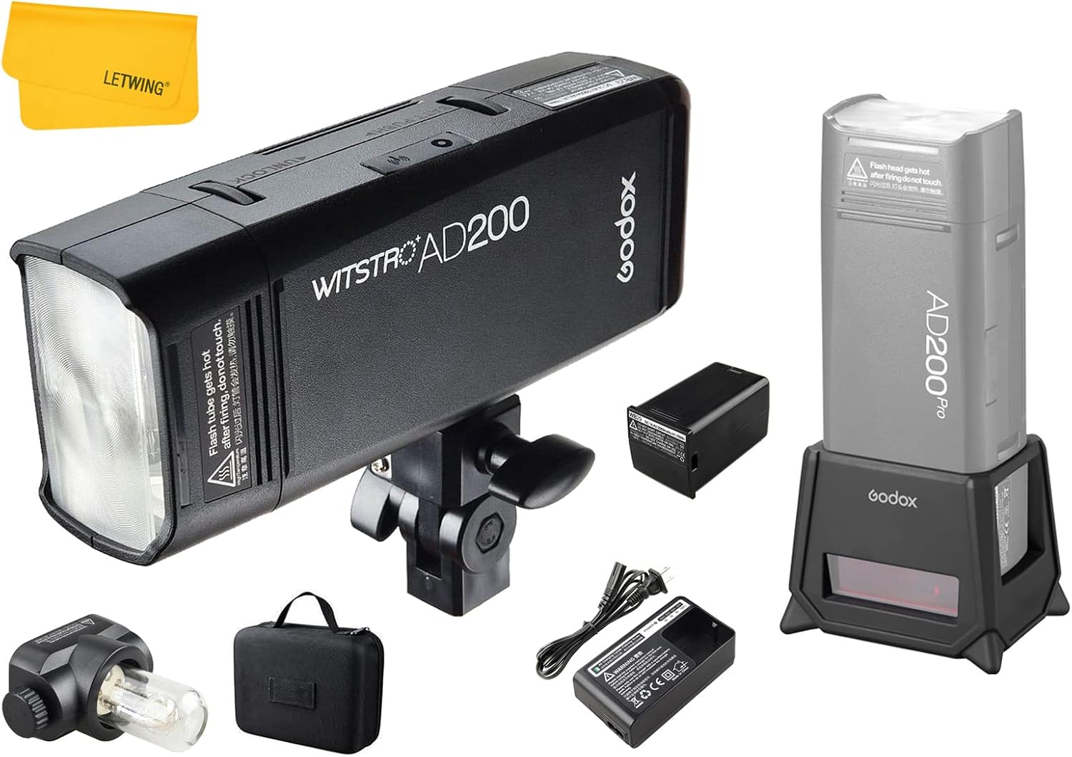 Amazon.com : Godox AD200 TTL Flash Strobe, 200Ws 2.4G 1/8000 HSS ...