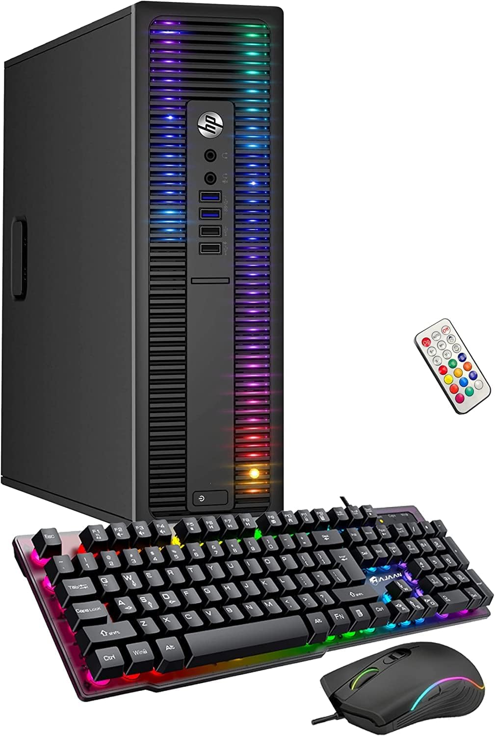 Amazon.com: HP EliteDesk Desktop RGB Lights Computer AMD A-Series ...