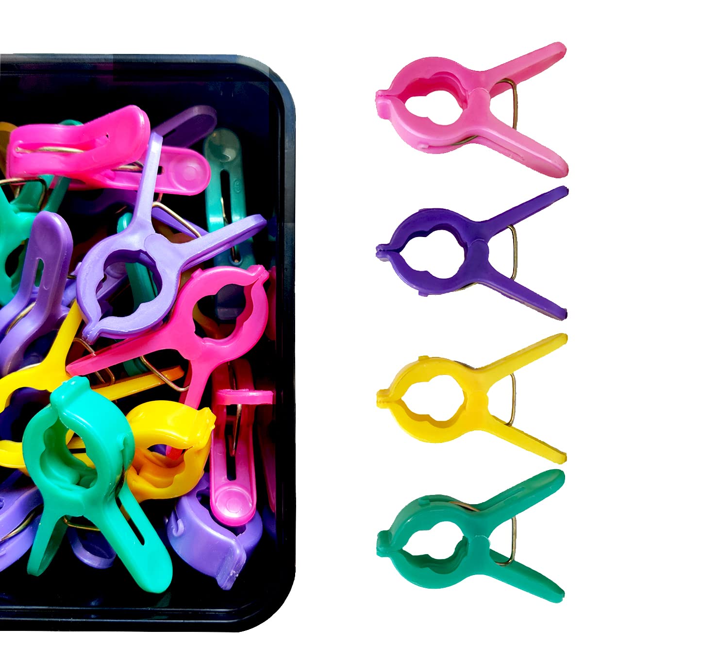DRY LINE Cloth Clips Pegs for Drying Clothes (24 pc) Big Size Heavy ...
