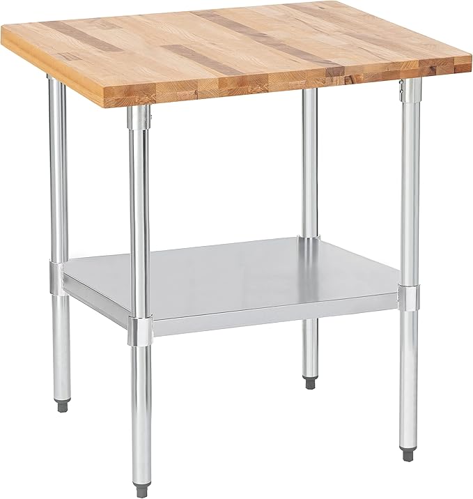 Amazon.com: DuraSteel US Maple Top Work Table - 30 x 24 x 35 Inch ...