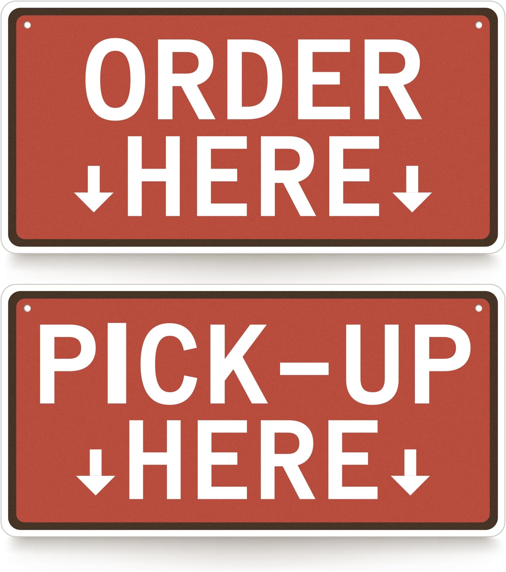 Amazon.com: Order Here Sign, 2 pk Hanging Order Here Pick Up Here Signs ...