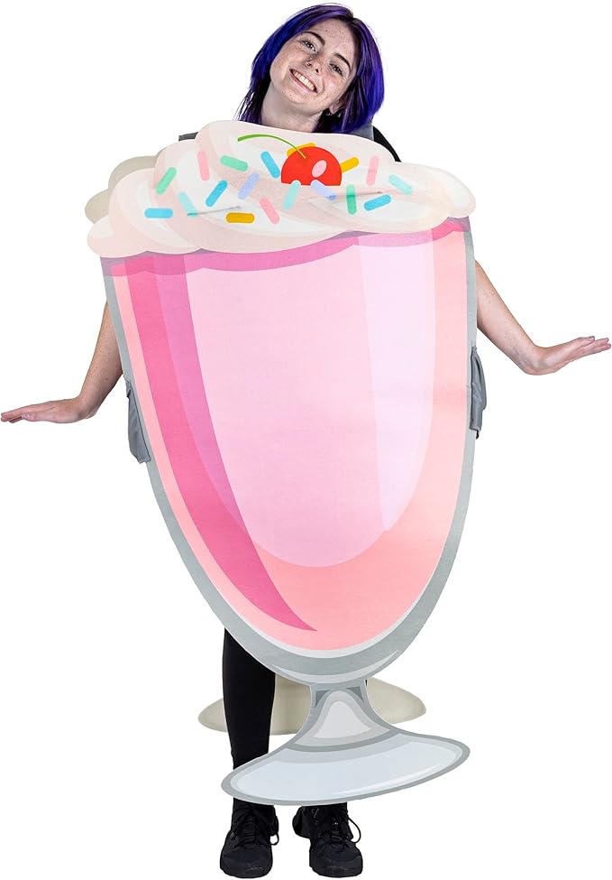 Amazon.com: Strawberry Milkshake Dessert Halloween Costume - Fun Food ...