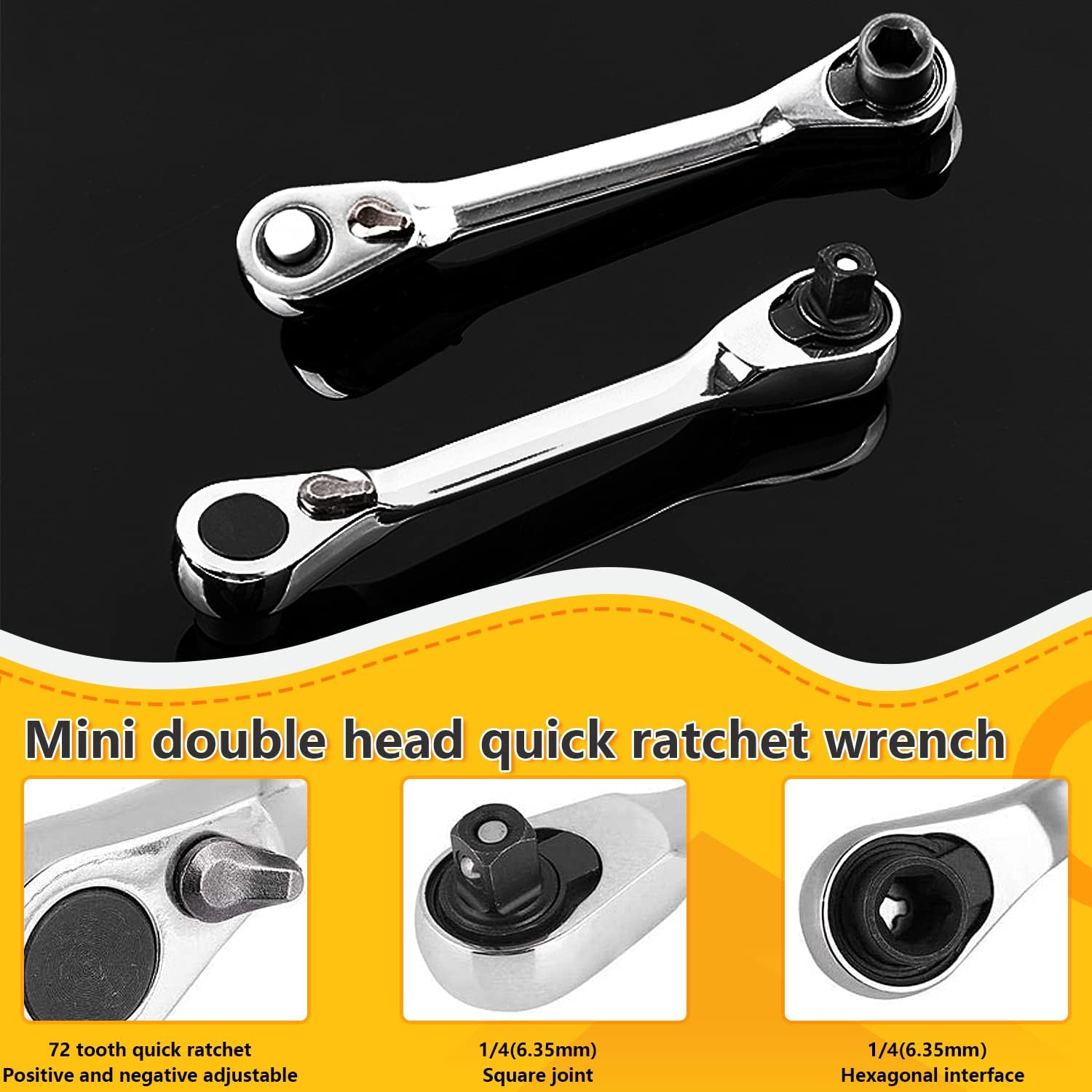 Newsmy Professional Mini Micro Ratchet 1/4″ Adjustable Quick Release ...