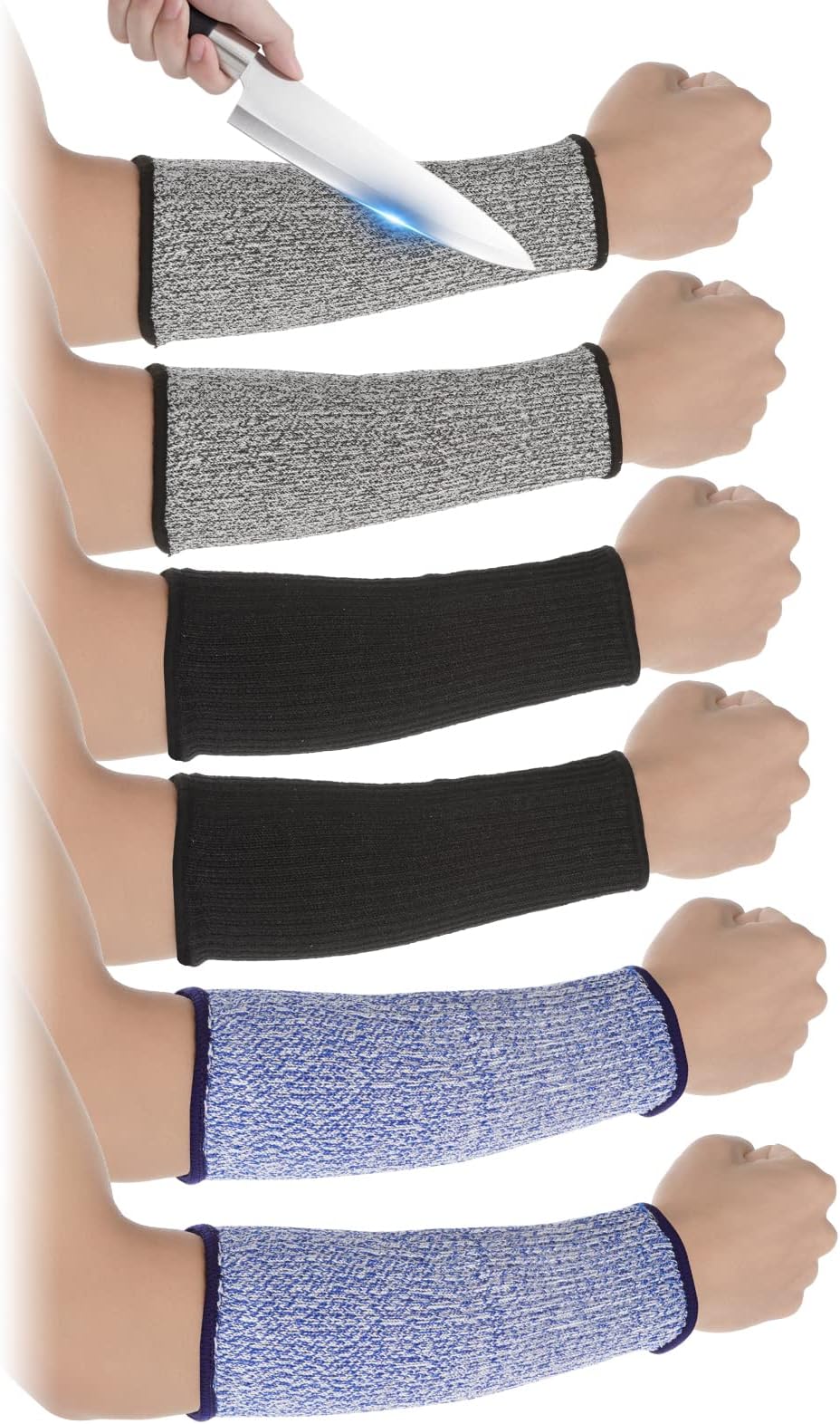 Geyoga 2 Pairs Cut Resistant Sleeves Level 5 Arm Protective Sleeve for ...