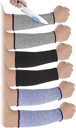 Amazon.com: Lusofie 3 Pairs Cut Resistant Sleeve Arm Protection Sleeves ...