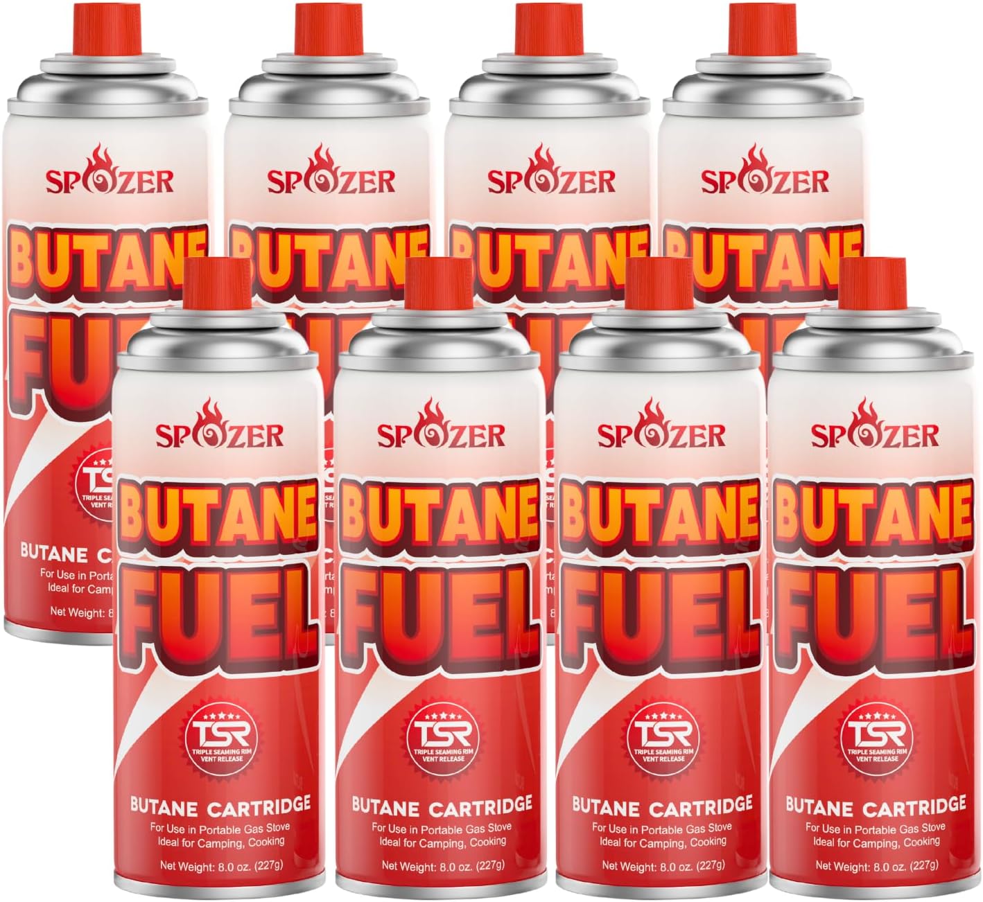 Amazon.com: Spozer Butane Fuel Canister, 8oz Butane Fuel Refill, 227g ...