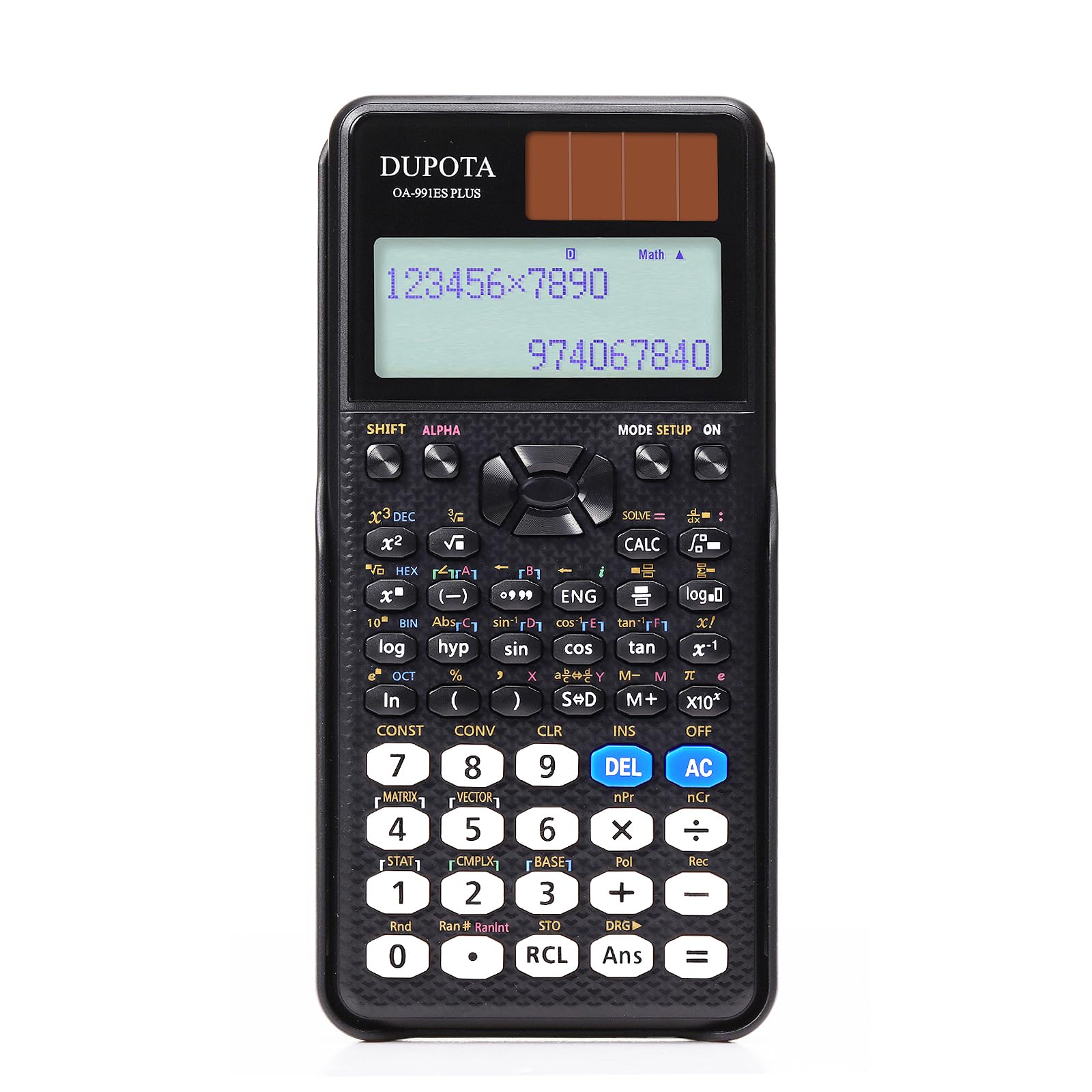 Amazon.com : DUPOTA OA-991ES Plus Scientific Calculator 417 Functions 2-Line 10+2 Digits Written ...