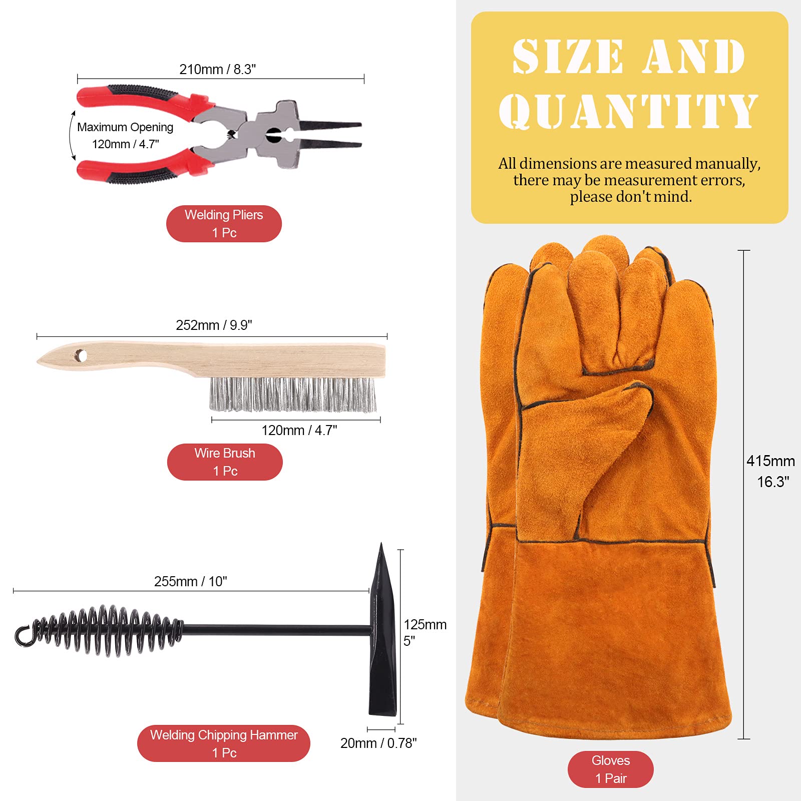 Basic Tool Kit Welding Slag Hammer Welder Chipping Hammer W Coiled
