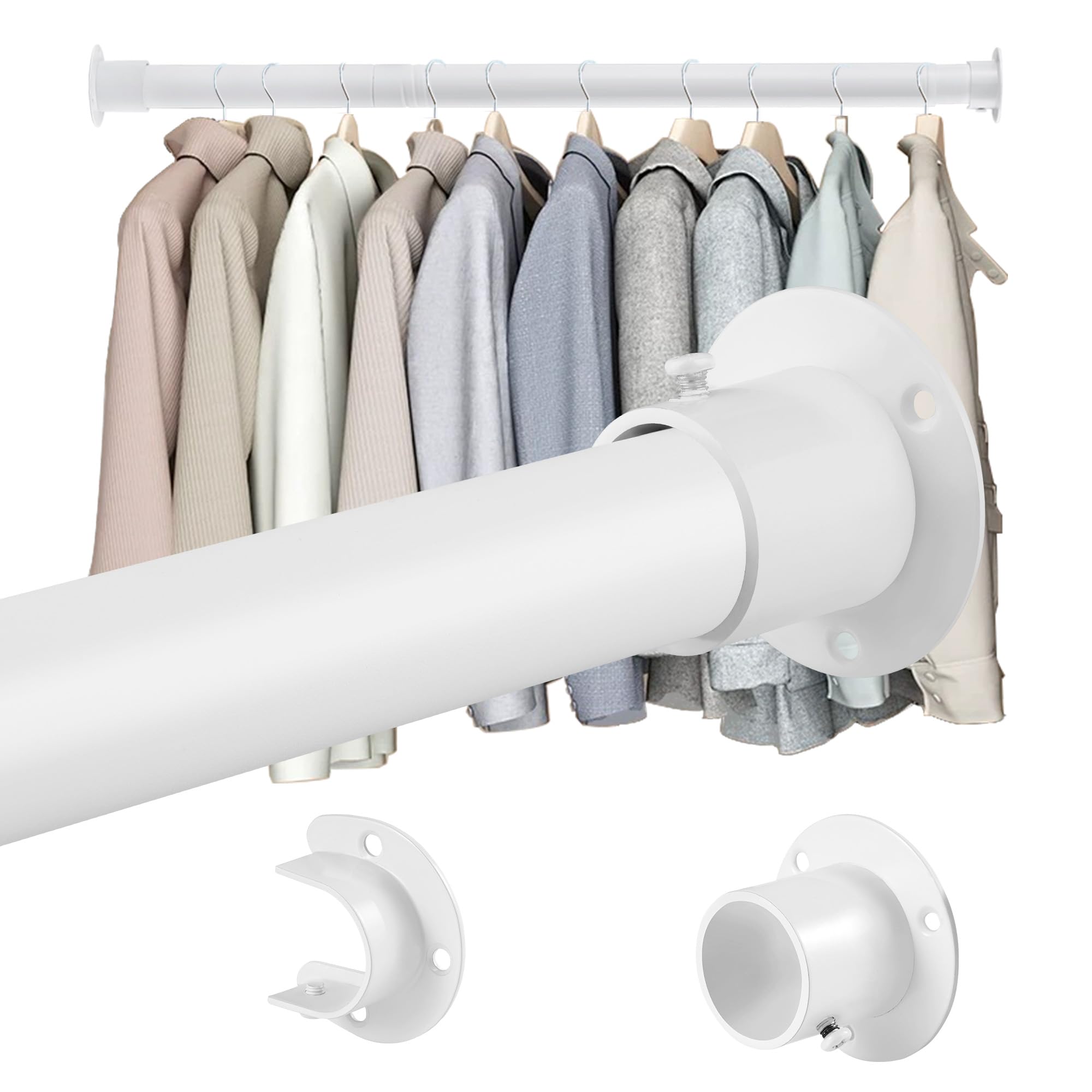 Amazon.com: Closet Rods for Hanging Clothes, 1.3 Inch Diameter Heavy ...