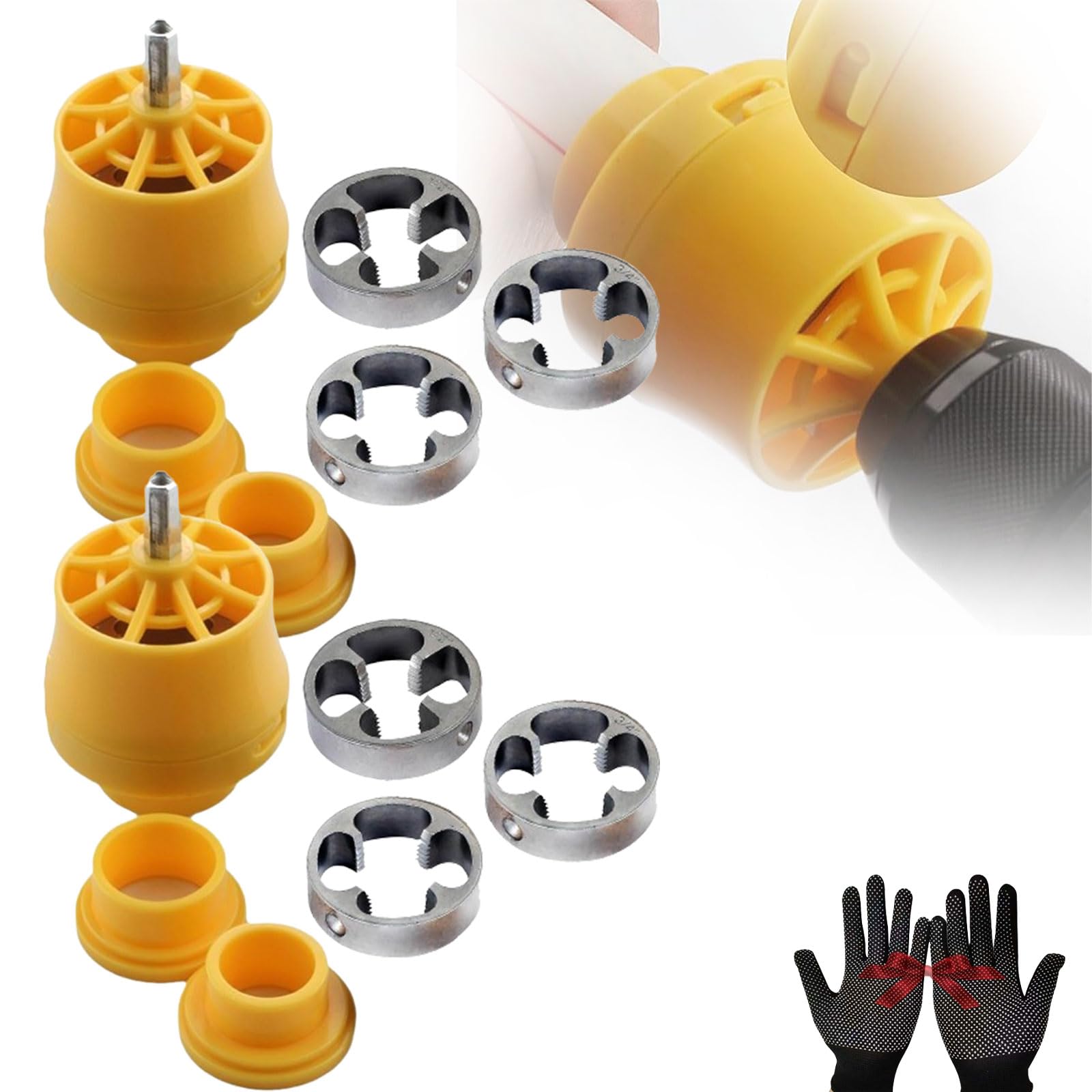 Amazon.com: PVC Thread Maker Tool for Electric Drill, Pipe Threading ...