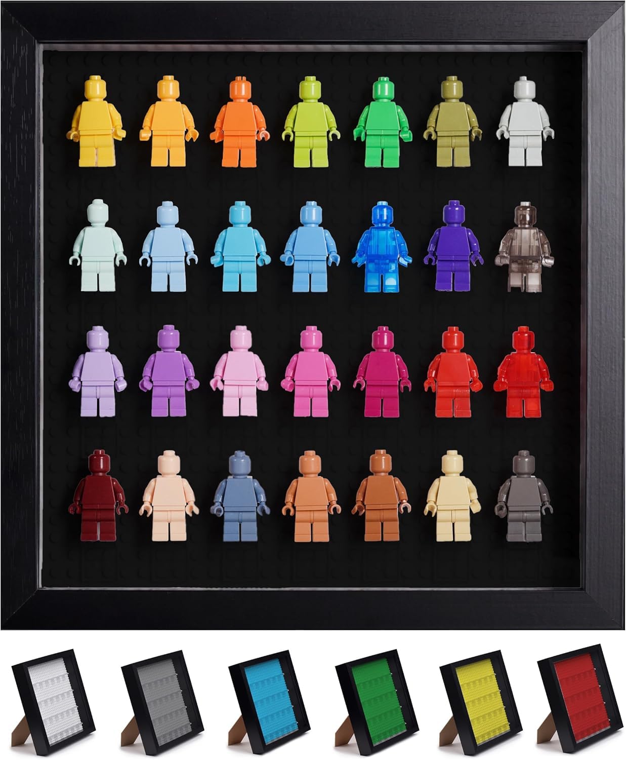 Amazon.com: Tapeera Black Wooden Minifigure Display Case - Memorabilia ...