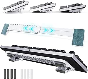Amazon.com: Computer Keyboard Stand, Adjustable Keyboard Riser for Flat ...