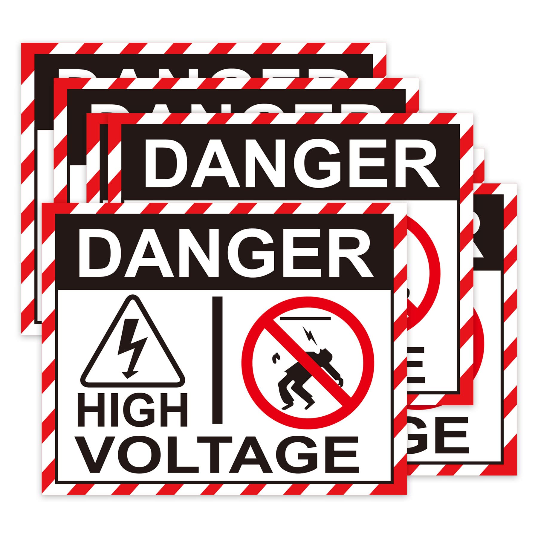 Amazon.com: High Voltage Warning Labels Hazardous Voltage Safety ...