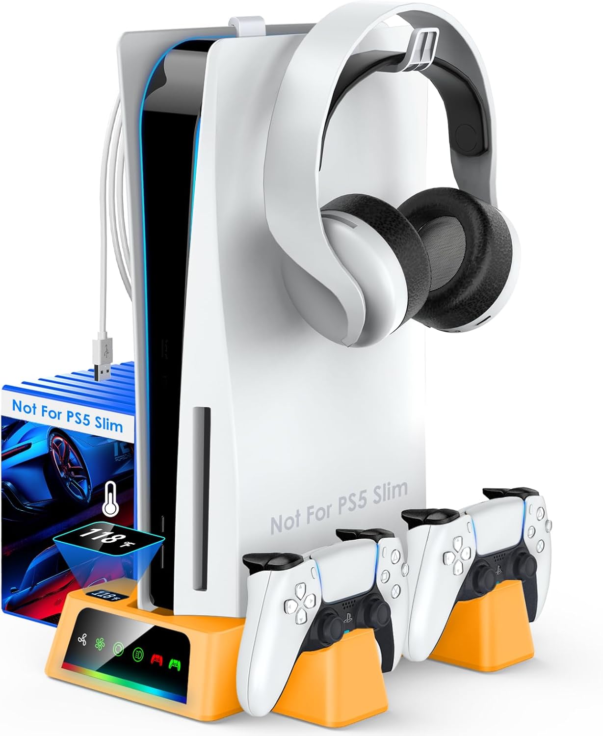 Amazon.com: YOGES PS5 Stand and Cooling Station with Temperature Sensor ...