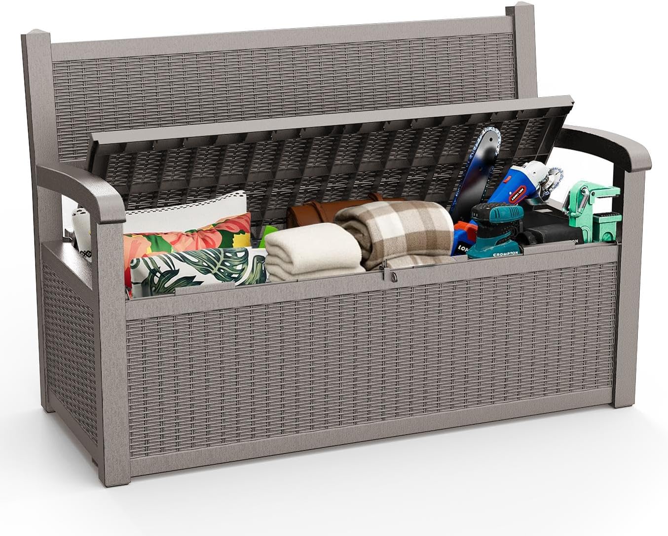 Amazon.com: EFU 70 Gallon Storage Bench Deck Box for Patio Furniture ...
