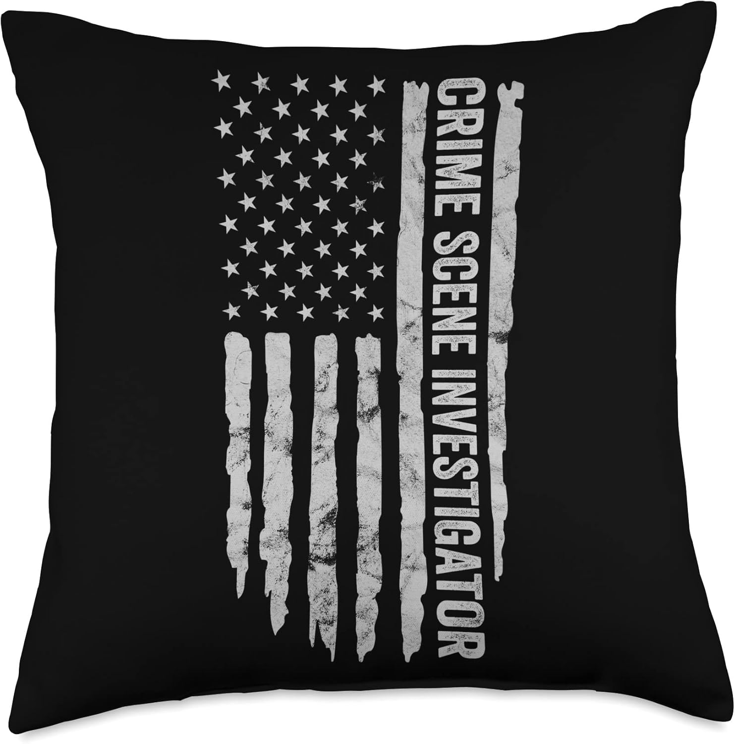 Amazon.com: Crime Scene Investigator American Flag CSI Themed Throw ...