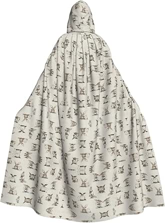 Amazon.com: MQGMZ Rabbit background Hooded Cloak Universal Adult Cloak ...