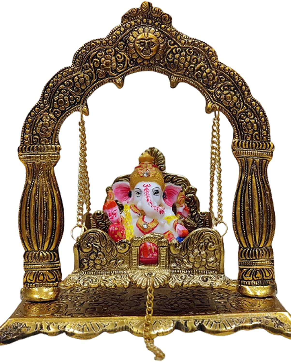 Buy Lord Ganesh Jhula Singhasan Indian Traditional Handicraft Antique ...