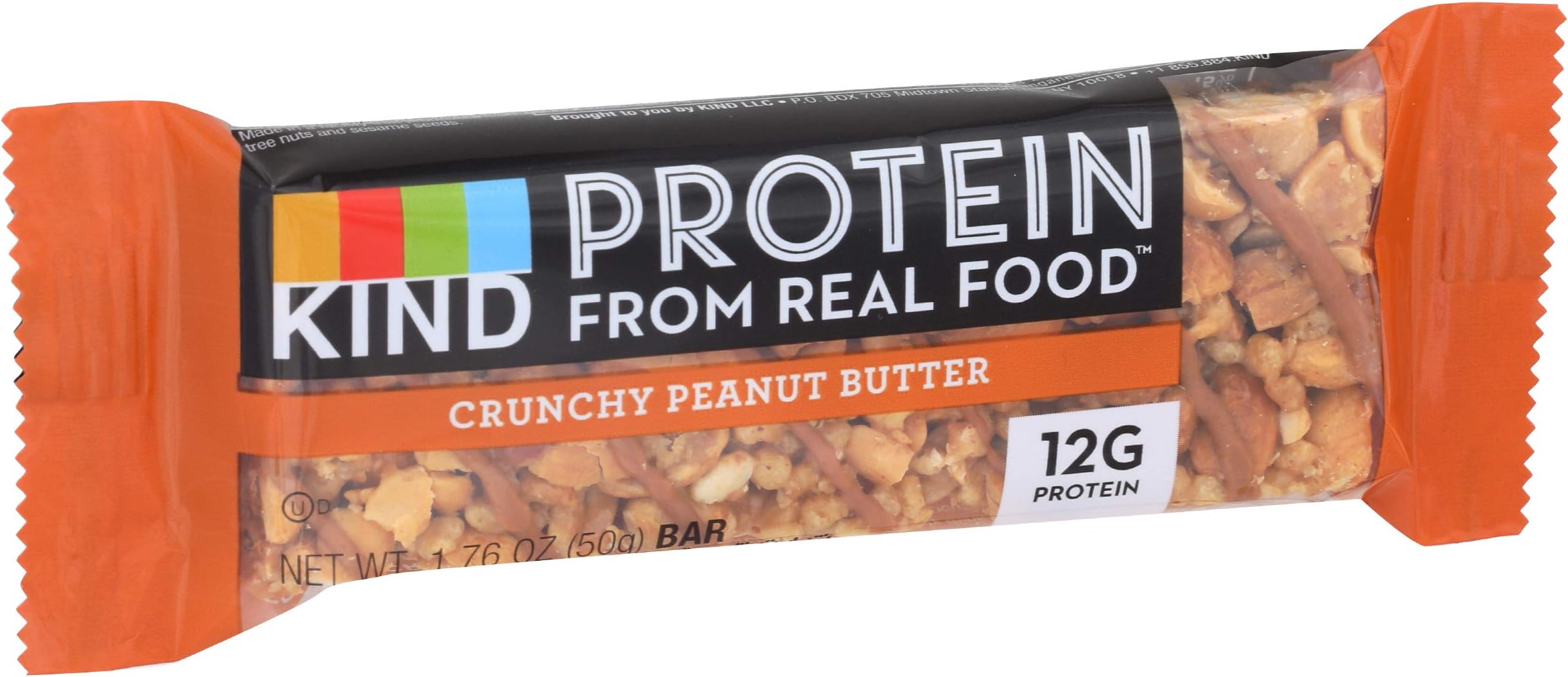 Amazon.com: KIND Protein Bar, Crunchy Peanut Butter, Gluten Free, 12g ...