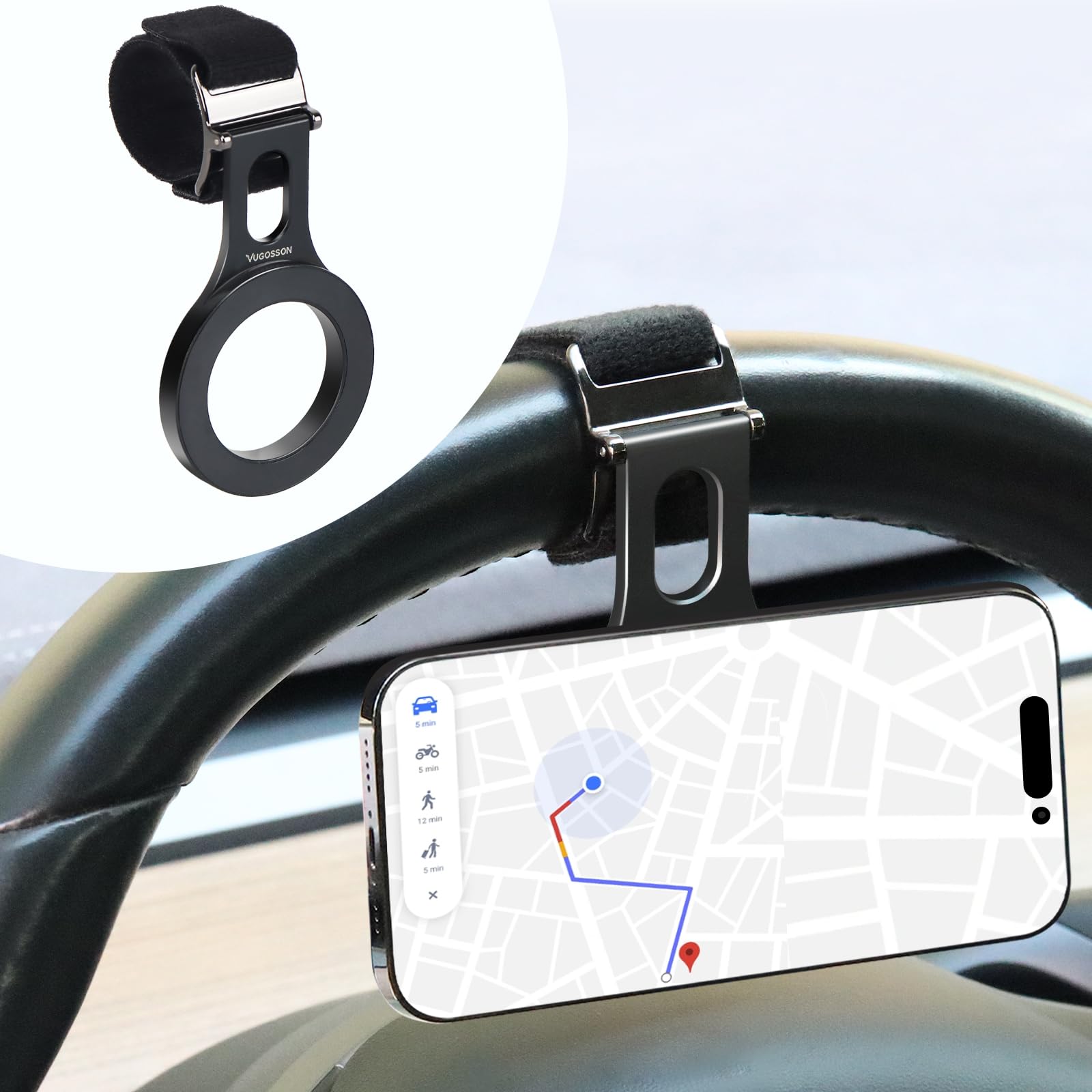 Amazon.com: Magnetic Phone Holder for Tesla, Steering Wheel Phone Mount ...