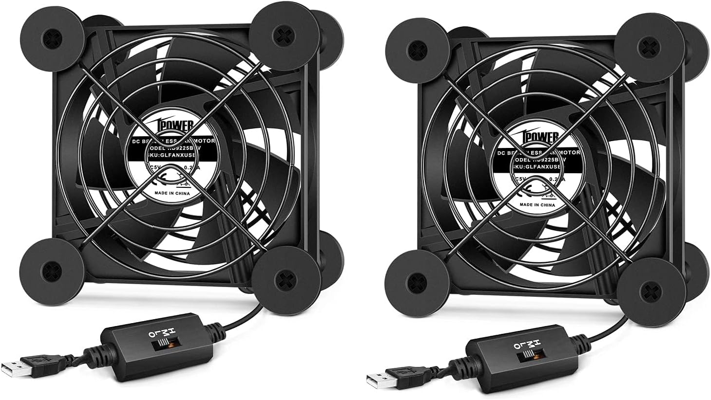 Amazon.com: iPower 92mm Silent USB Plant Ventilation Fan with Speed ...