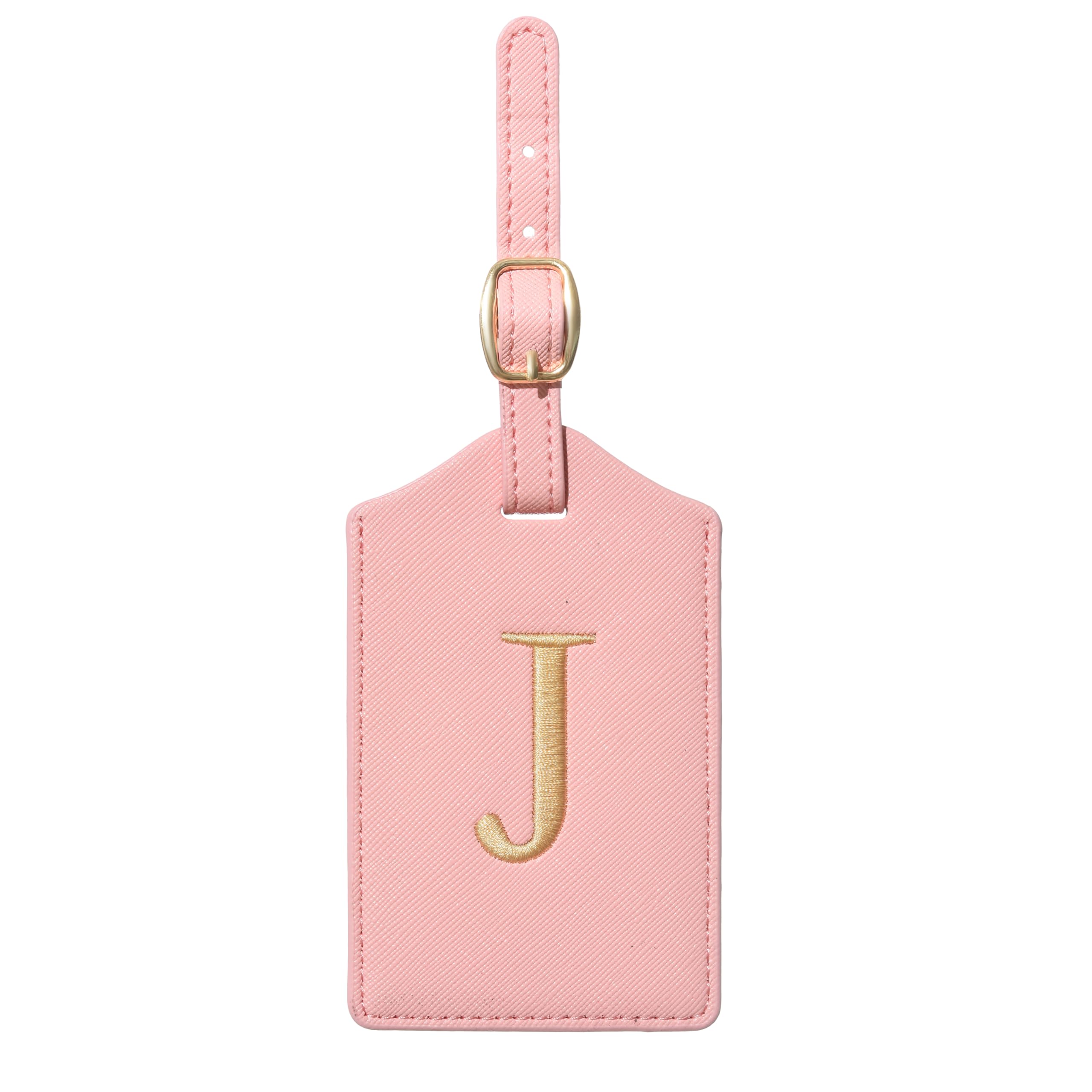 Amazon.com: Initial Luggage Tag, PU Leather Luggage Tag, Embroidered ...