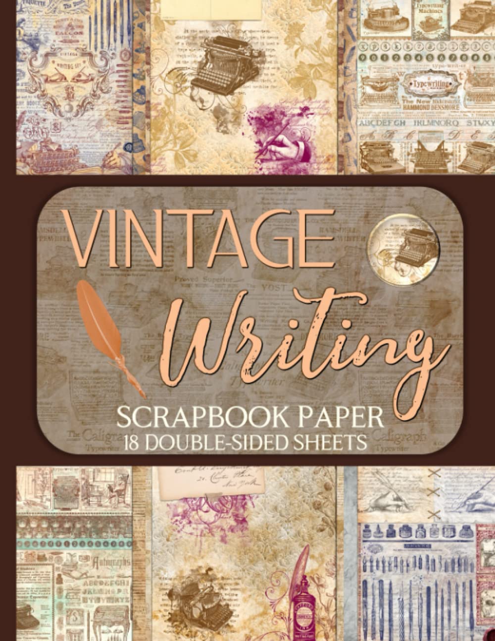 Vintage Writing Scrapbook Paper - 18 Double-Sided Sheets: Decorative ...