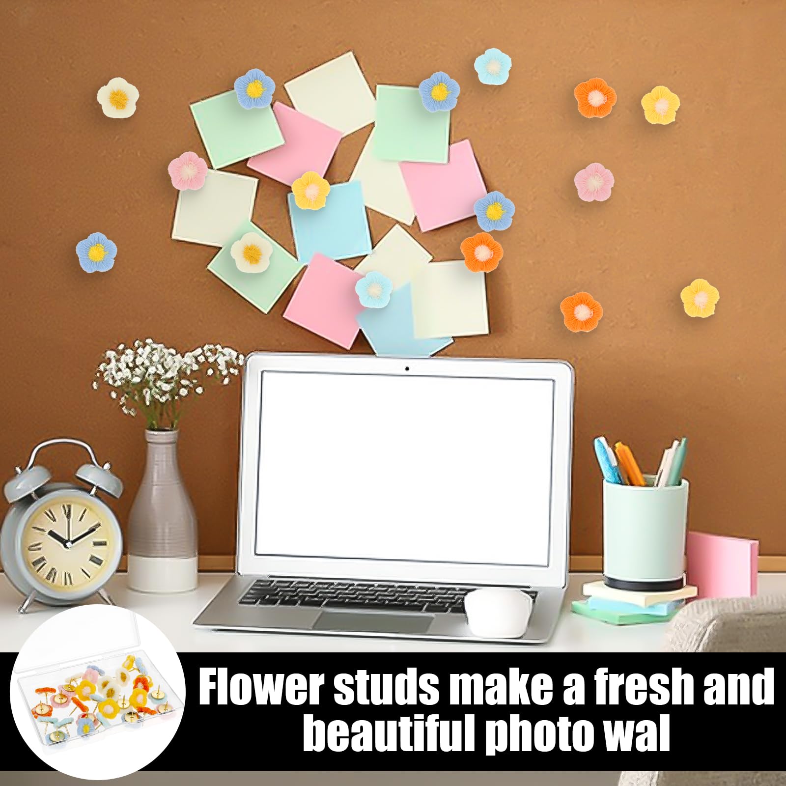Cute Push Pins For Corkboard Wholesale CRASPIRE 30Pcs Daisy Push Pins ...