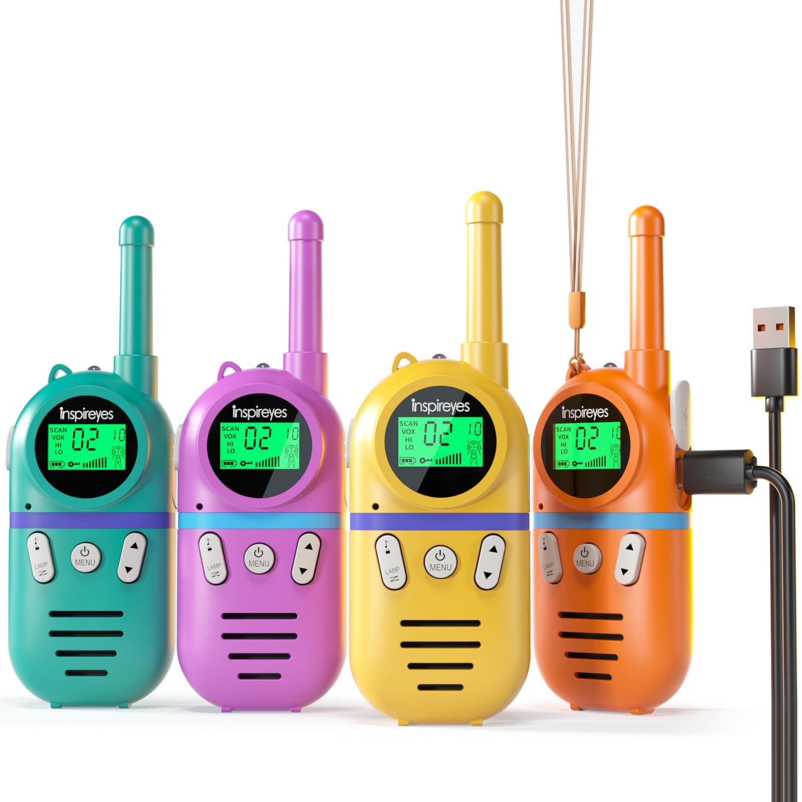 Amazon.com: Inspireyes Walkie Talkies for Kids Rechargeable,48 Hours ...