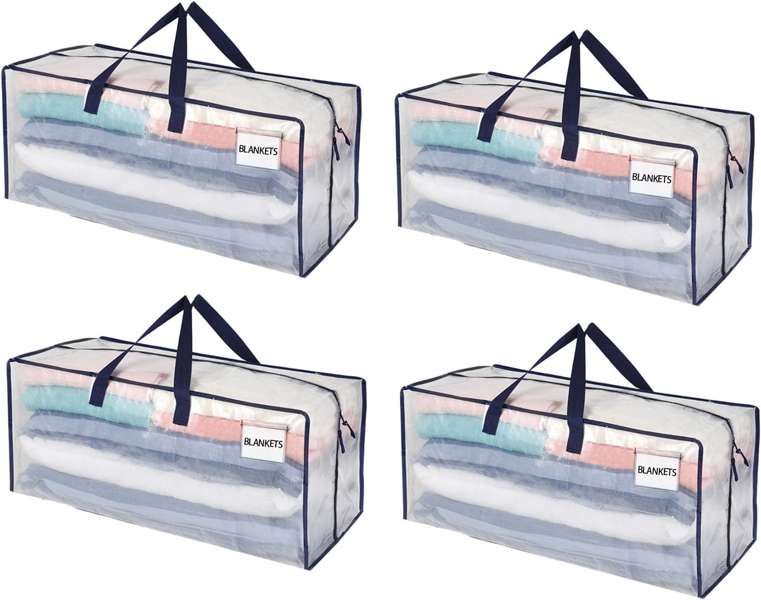 DECO EXPRESS Sac De Rangement Transparent en Lot De 3, Grand Sac ...