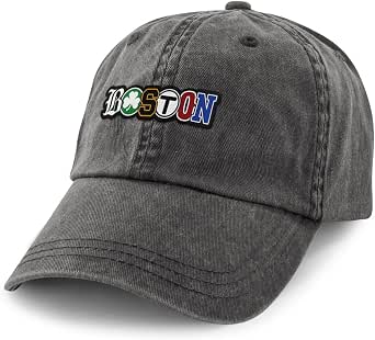 Chowdaheadz Boston Townie Pride Washed Dad Hat Charcoal at Amazon Men’s ...