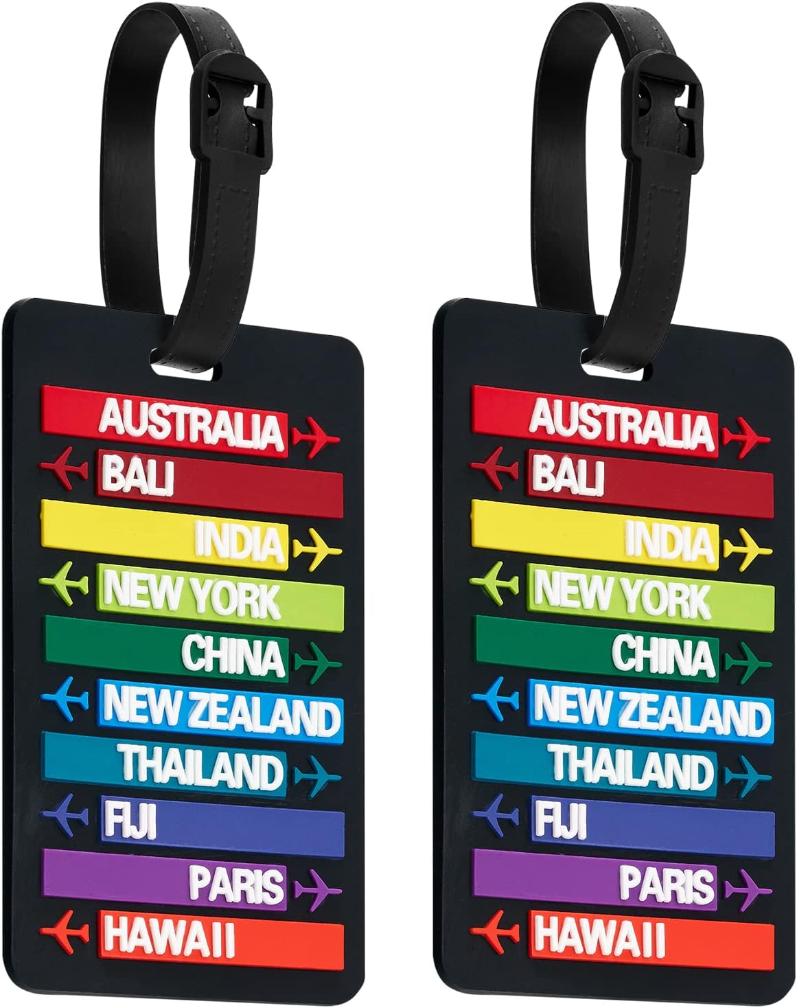 LJY Travel Luggage Suitcase Labels ID Tags Business Card Holder, Set of ...